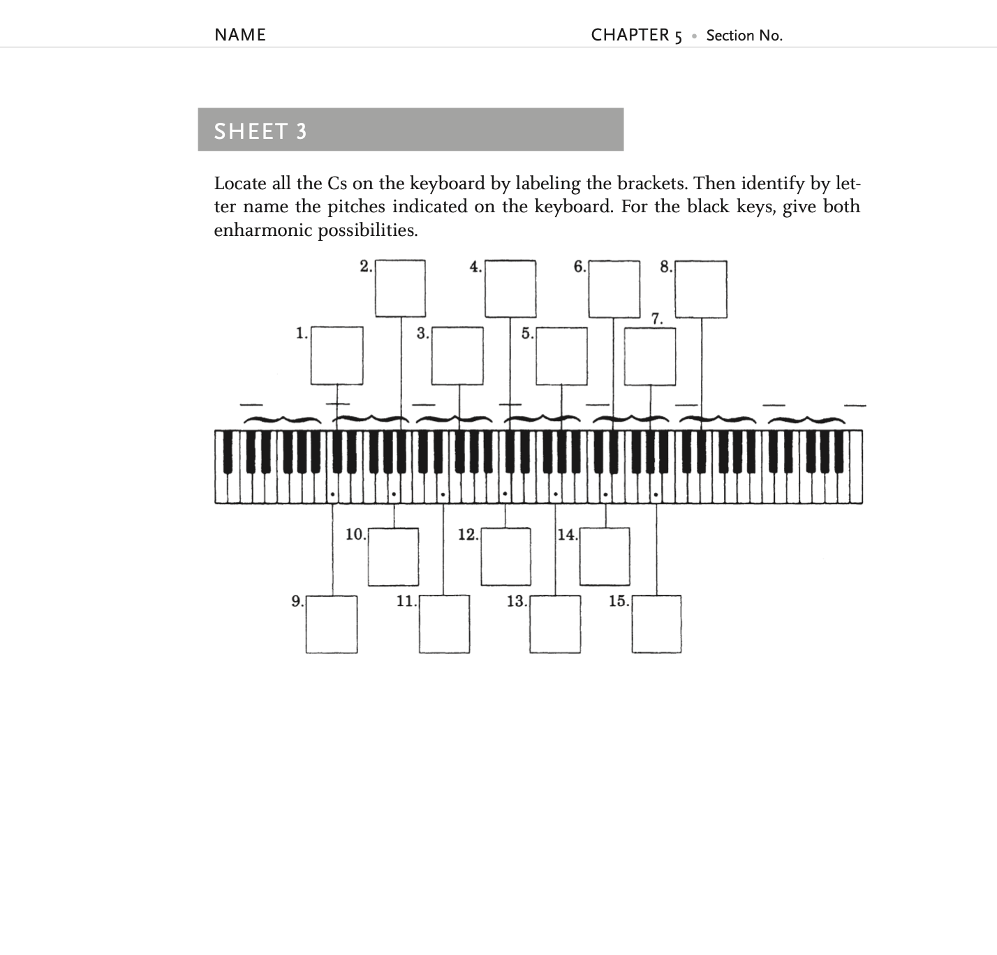 Locate all the Cs on the keyboard by labeling the | Chegg.com