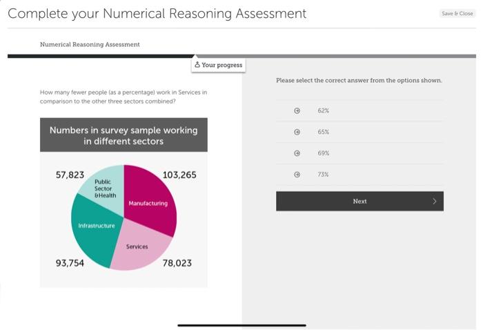 Solved Complete your Numerical Reasoning Assessment | Chegg.com