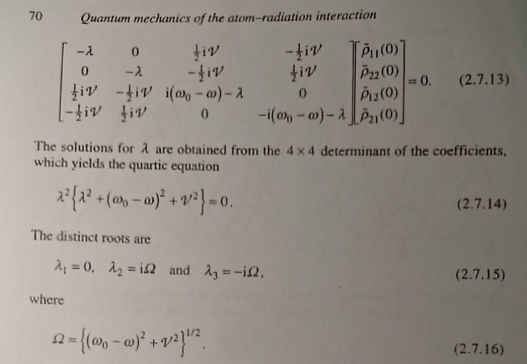 Solved How to solve this matrix to optain the three values | Chegg.com