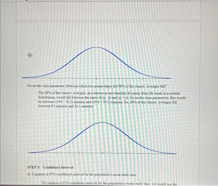 Solved Step 1 Exploring Your Statistics Label a normal curve | Chegg.com