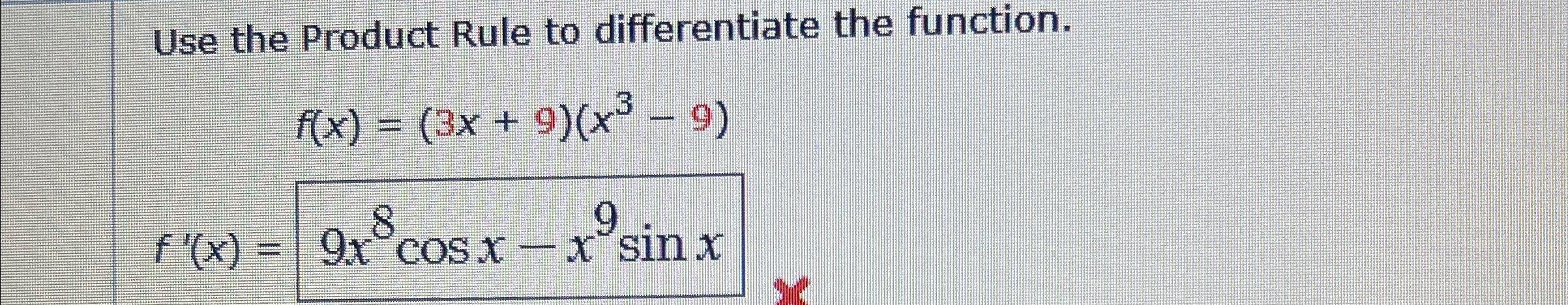 Solved Use the Product Rule to differentiate the | Chegg.com