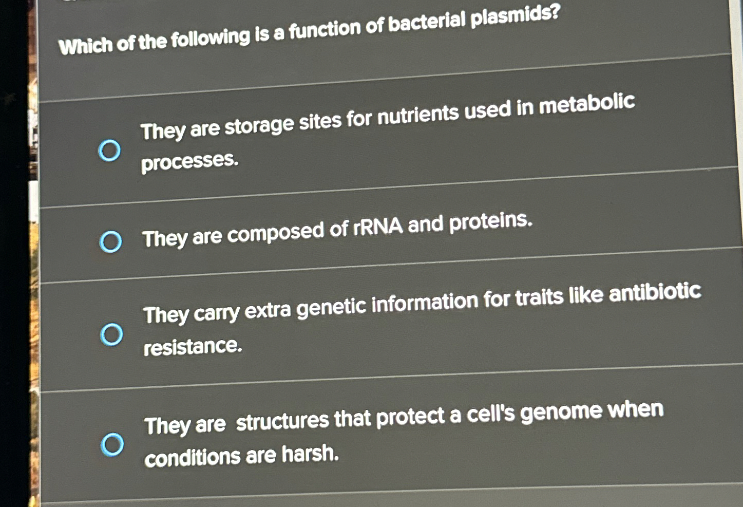 Solved Which of the following is a function of bacterial | Chegg.com