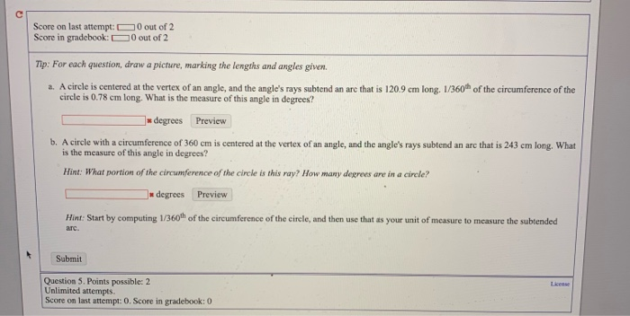 Solved 0 Score on last attempt: D Score in gradebook: D 0 | Chegg.com