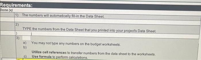 Solved Requirements: Done (x) 1) The numbers will | Chegg.com