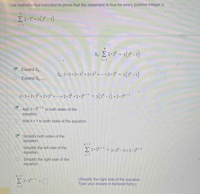 Solved Use mathematical induction to prove that the | Chegg.com