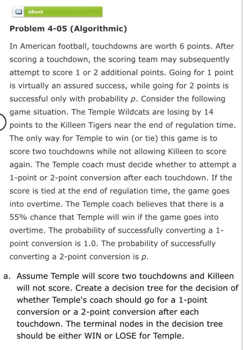 Solved eBook Problem 4-05 (Algorithmic) In American | Chegg.com