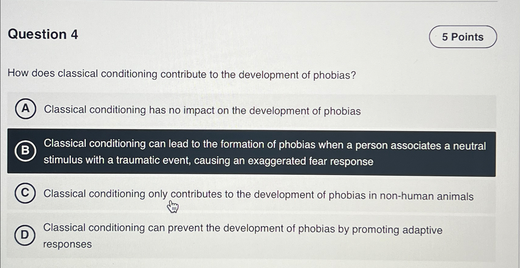 Solved Question 4How does classical conditioning contribute | Chegg.com