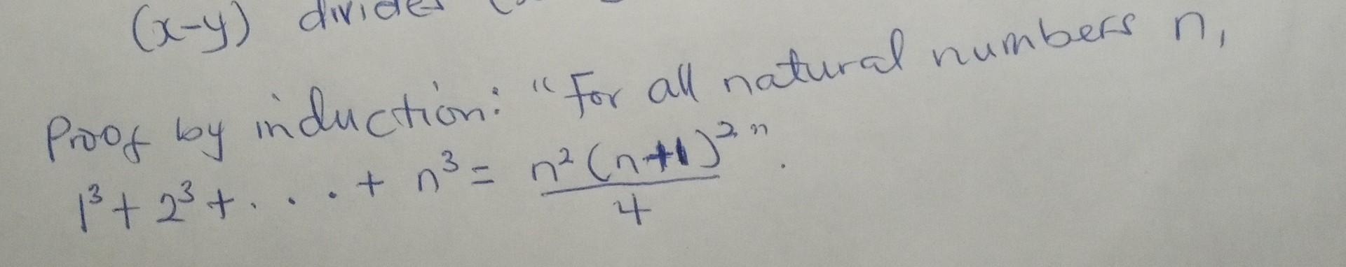 Solved proof by induction: "For all natural numbers n, | Chegg.com