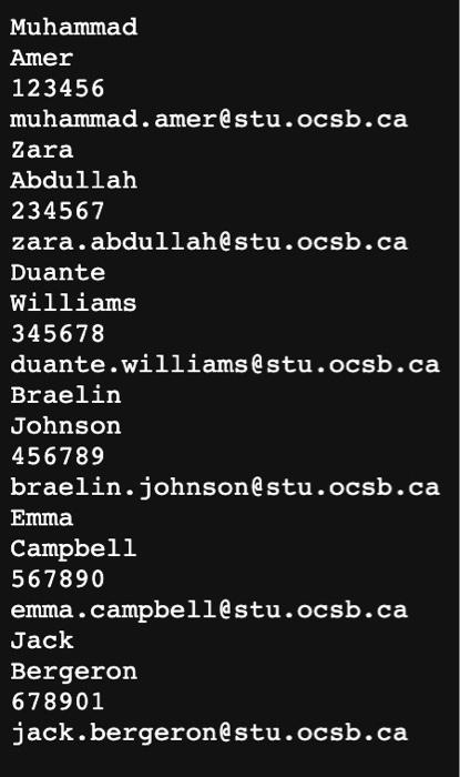 Solved Muhammad Amer 123456 muhammad. amerestu.ocsb.ca zara | Chegg.com