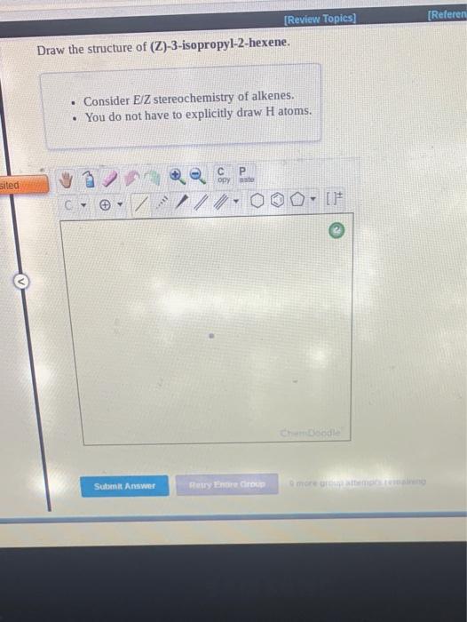 Solved [referen [review Topics Draw The Structure Of