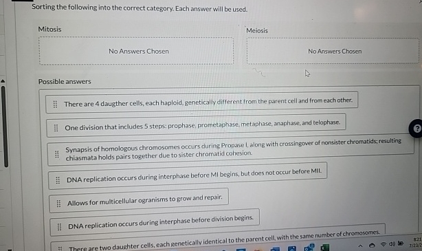 Solved Sorting the following into the correct category. Each | Chegg.com