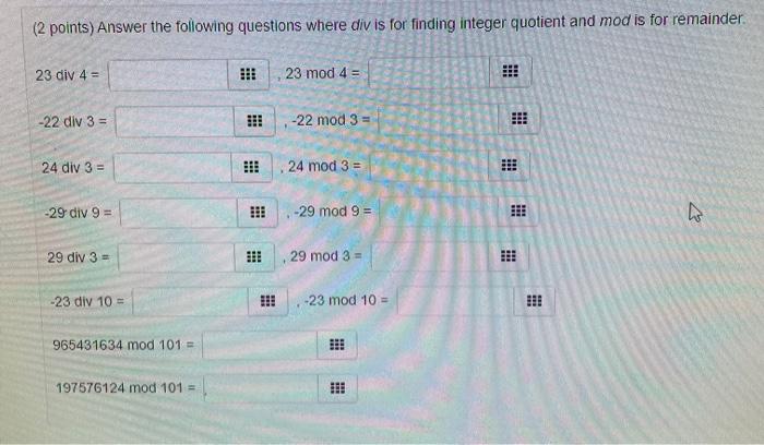 Solved (2 points) Answer the following questions where div | Chegg.com