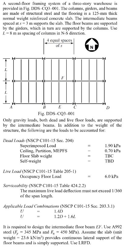 Solved 1. ﻿Determine the uniform service dead load excluding | Chegg.com
