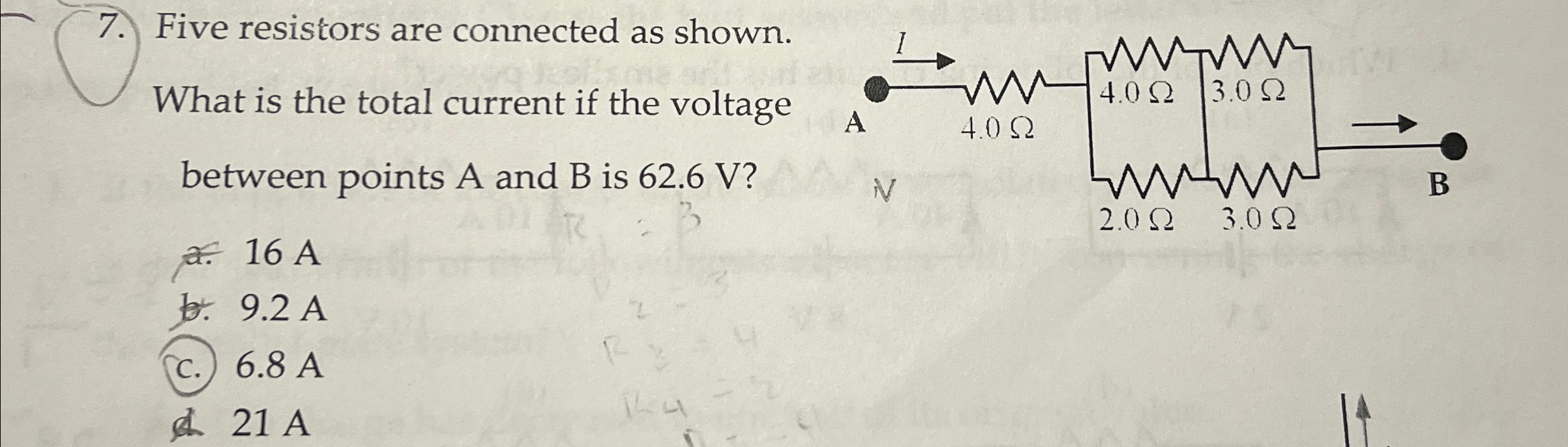 Solved Five resistors are connected as shown. What is the | Chegg.com