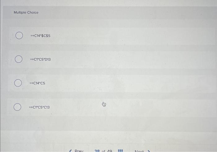 Solved Which of the following formulas does NOT yield the | Chegg.com