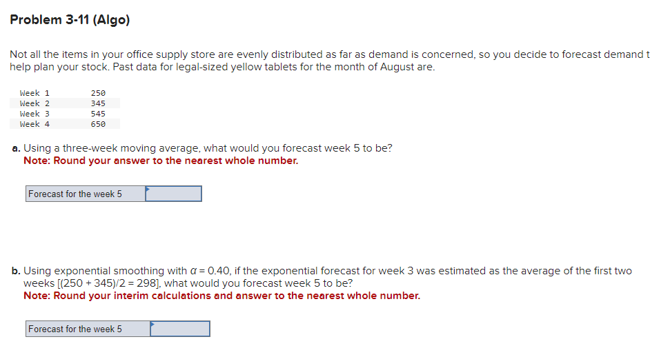 Solved Problem 3-11 (Algo)Not all the items in your office | Chegg.com