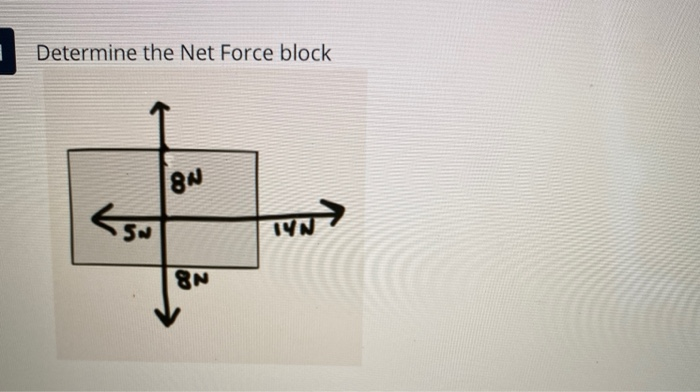 Solved Determine the Net Force block 8N su 8N | Chegg.com
