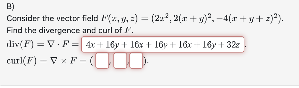 Solved B)Consider the vector field | Chegg.com