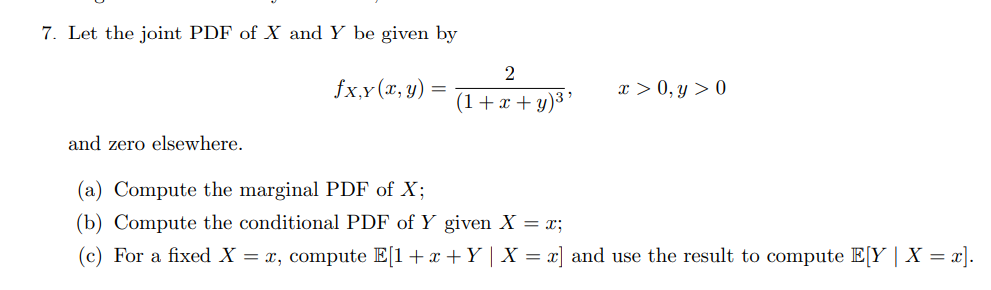 Solved Let the joint PDF of x ﻿and Y ﻿be given | Chegg.com