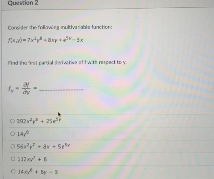 Solved Question 1 Consider the following multivariable | Chegg.com