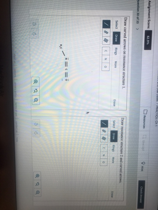 Solved 0 of 35 > Methyl isocyanate, shown as resonance | Chegg.com