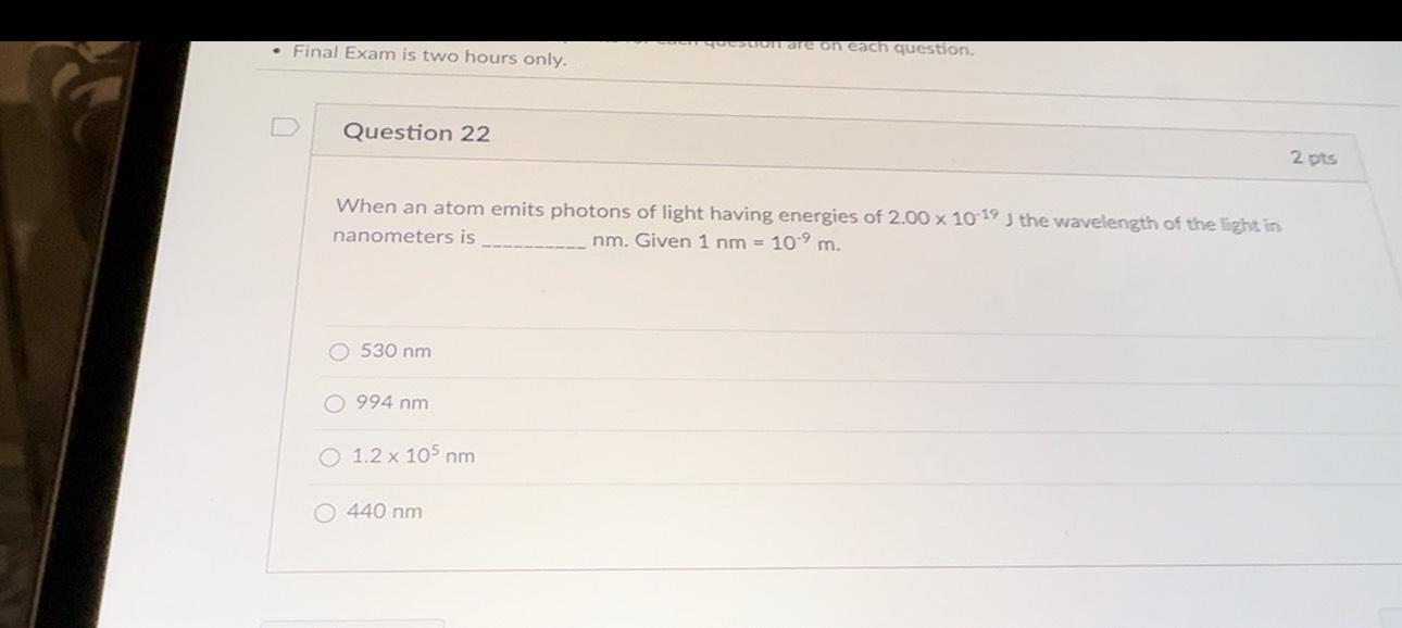Solved Final Exam is two hours only.Question 222 ﻿ptsWhen an | Chegg.com