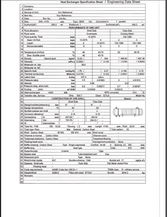 Sovle these calculations based on the data sheet that | Chegg.com