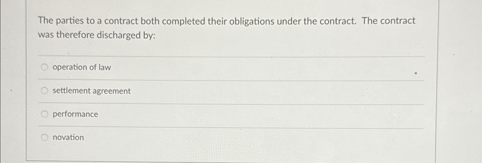 Solved The parties to a contract both completed their | Chegg.com