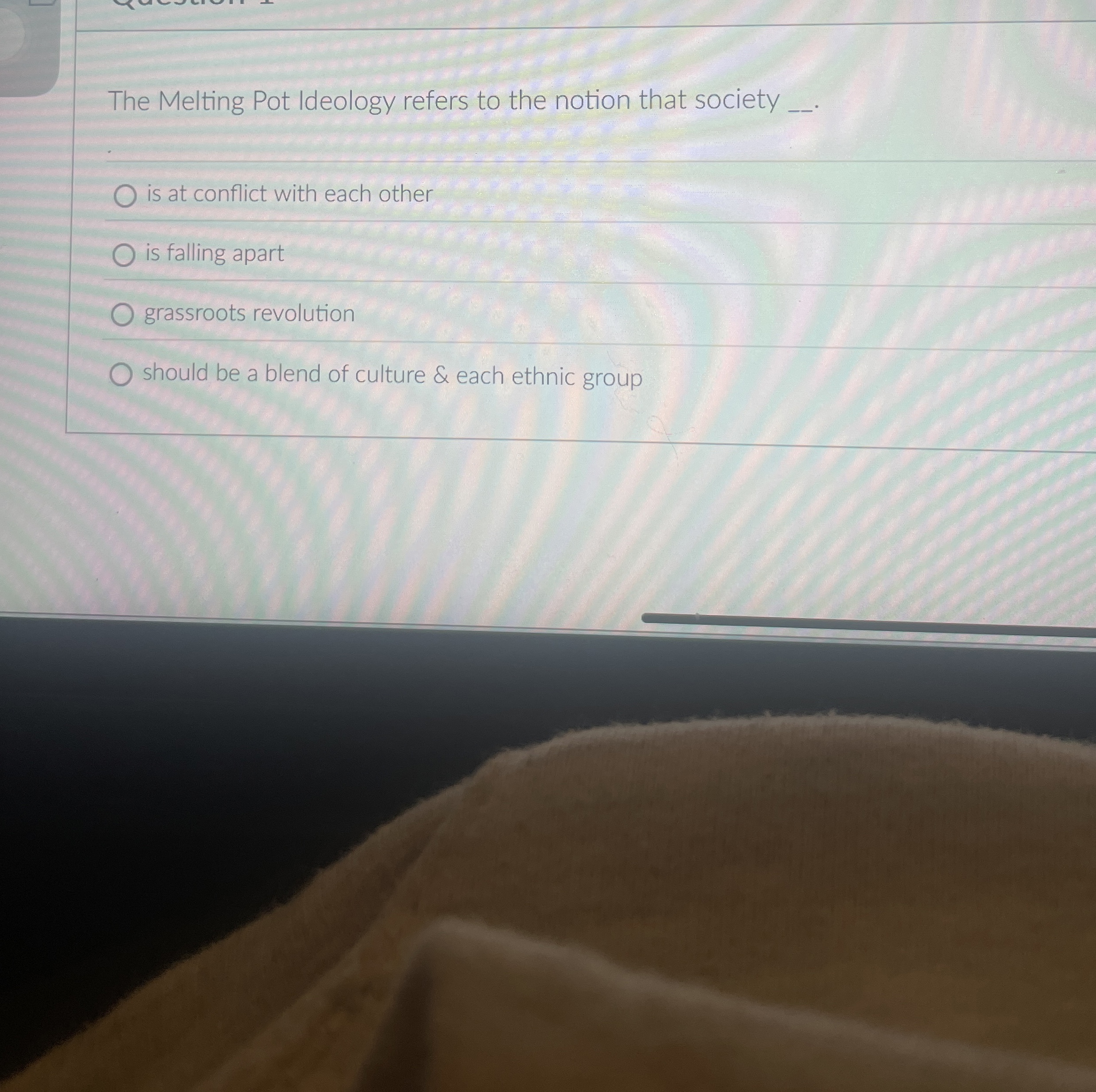 Solved The Melting Pot Ideology refers to the notion that | Chegg.com