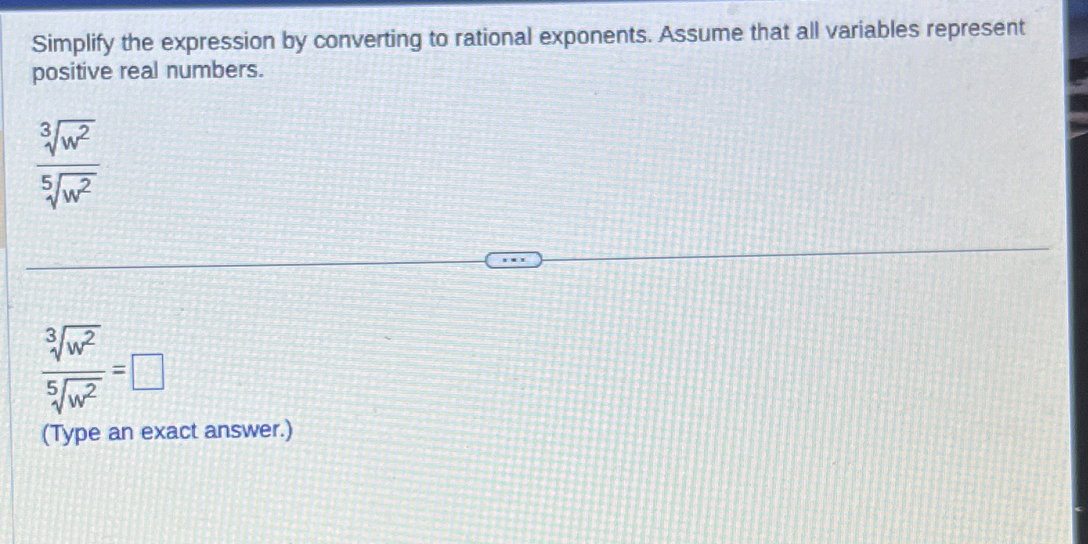 Solved Simplify the expression by converting to rational | Chegg.com