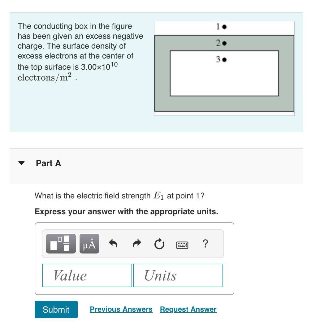 Solved The conducting box in the figure has been given an | Chegg.com