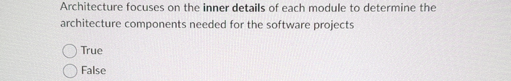 Solved Architecture focuses on the inner details of each | Chegg.com