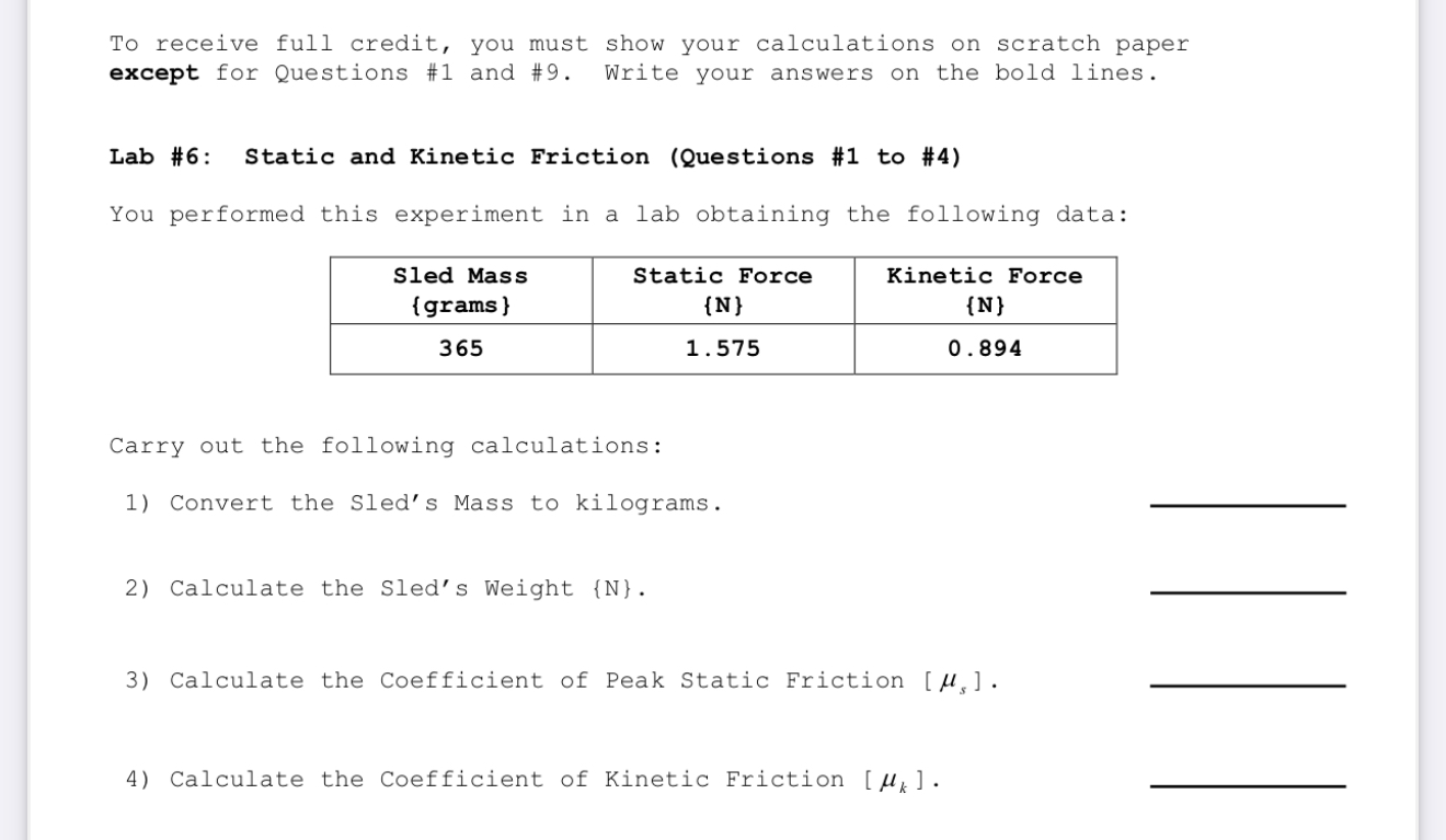 Solved To receive full credit, you must show your | Chegg.com