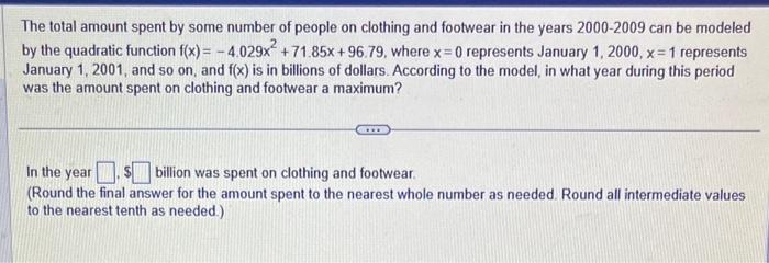 Solved The total amount spent by some number of people on | Chegg.com