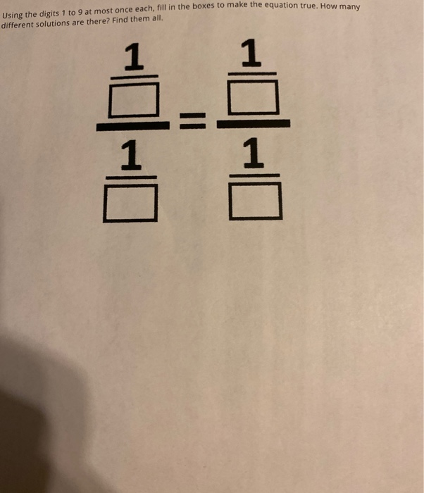 Solved Using the digits 1 to 9 at most once each, fill in | Chegg.com