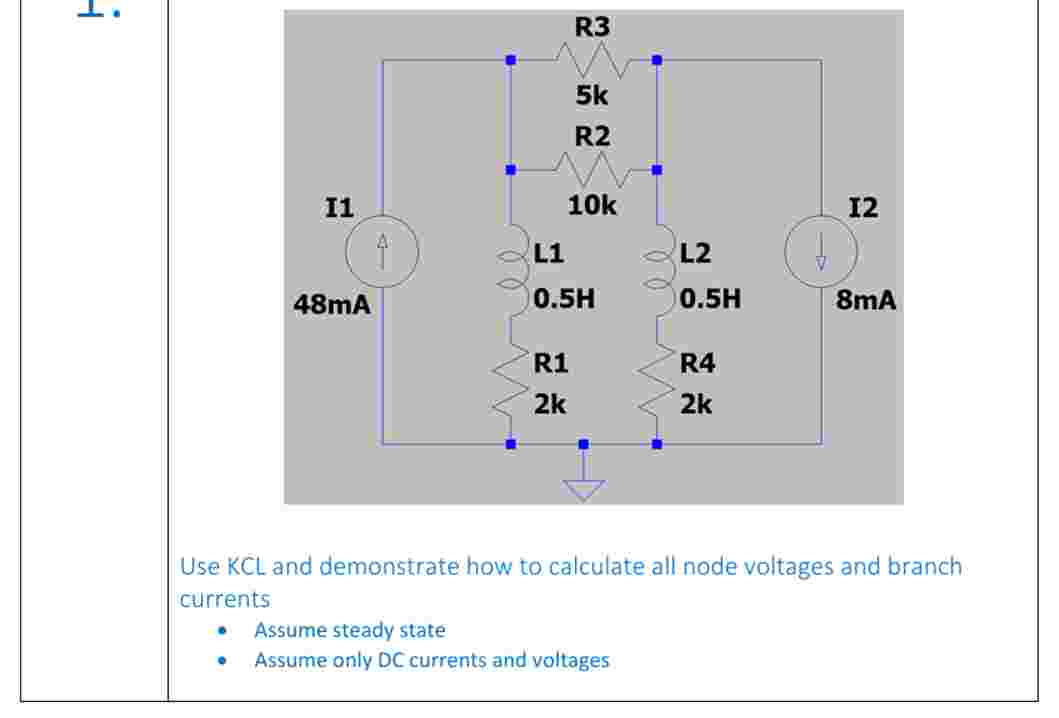 Solved Use KCL and demonstrate how to calculate all node | Chegg.com