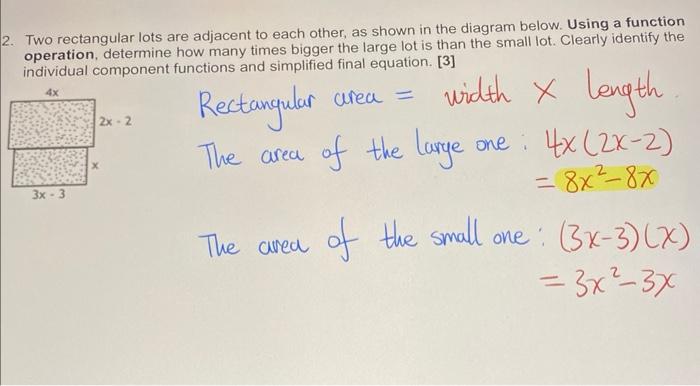 Solved Two rectangular lots are adjacent to each other, as | Chegg.com