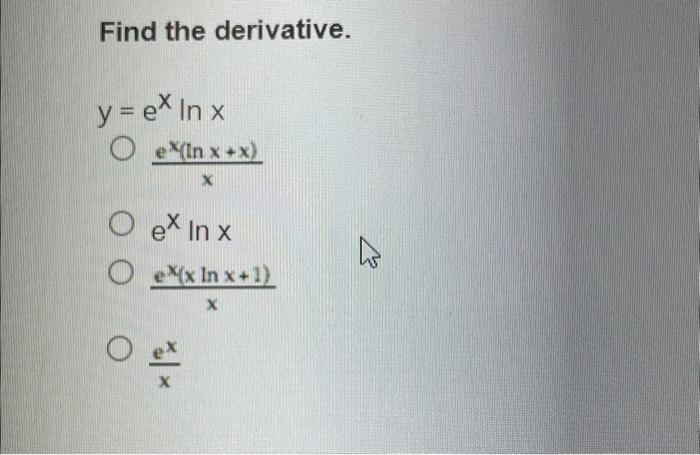Solved Find the derivative. | Chegg.com