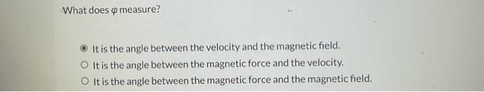 Solved What does measure? It is the angle between the | Chegg.com