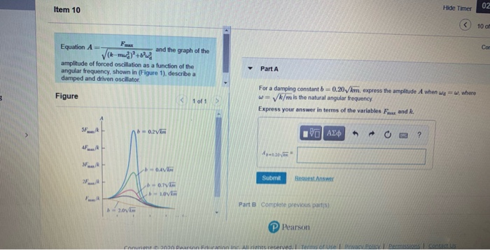 Solved 02 Item 10 Hide Timer 10 or Cor Equation 4 and the | Chegg.com