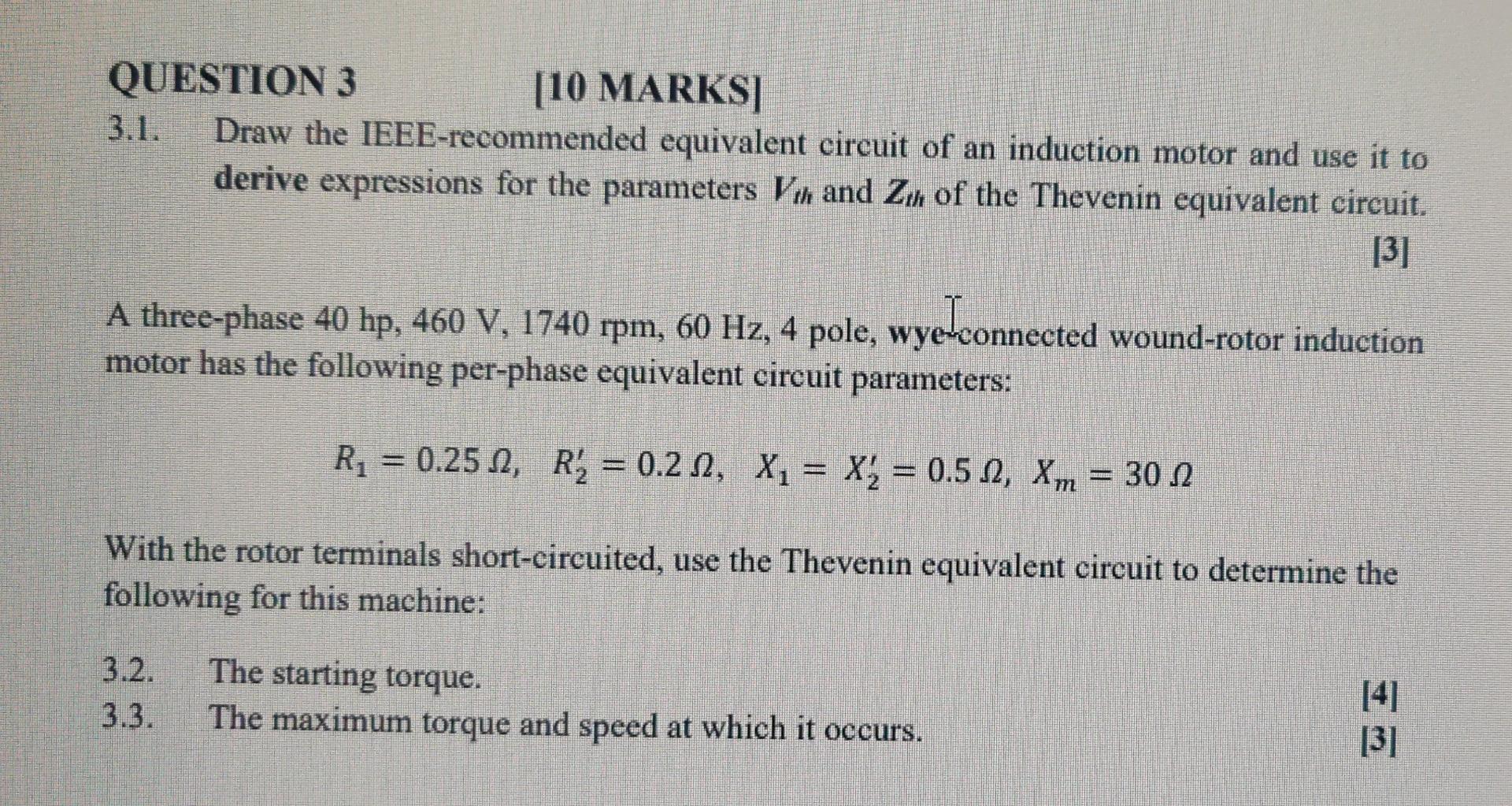 Solved QUESTION 3 [10 MARKS] 3.1. Draw the IEEE-recommended | Chegg.com