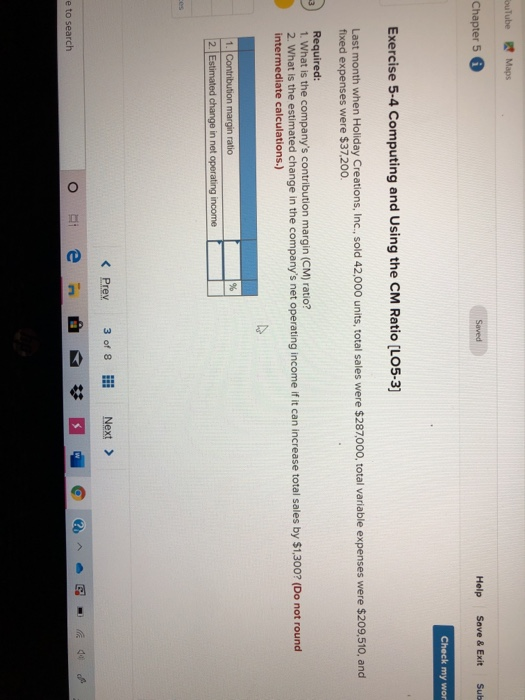 Solved ouTube Maps Chapter 50 Help Save & Exit Sub Check my | Chegg.com