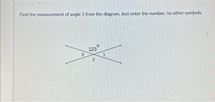 Solved Find the measurement of angle 1 from the diagram. | Chegg.com