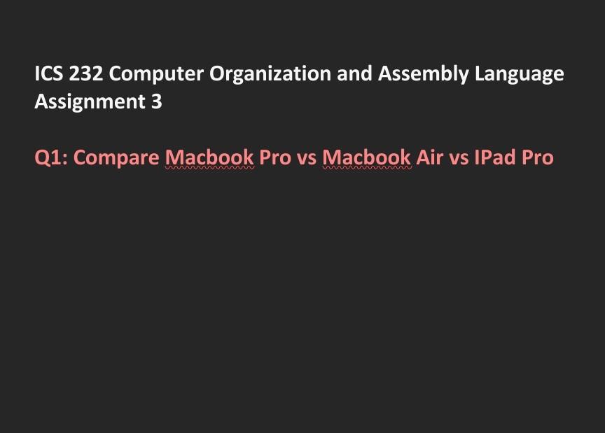 Solved ICS 232 Computer Organization and Assembly Language | Chegg.com