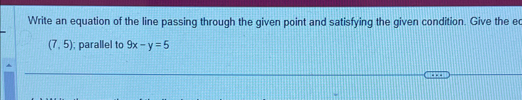 Solved Write An Equation Of The Line Passing Through The