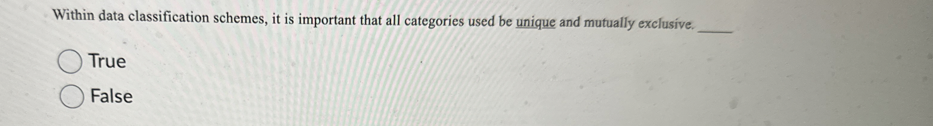 Solved Within data classification schemes, it is important | Chegg.com