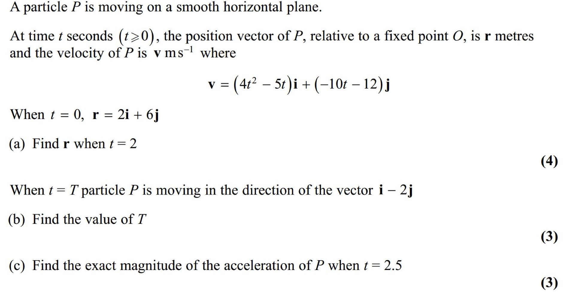 Solved A particle P ﻿is moving on a smooth horizontal | Chegg.com