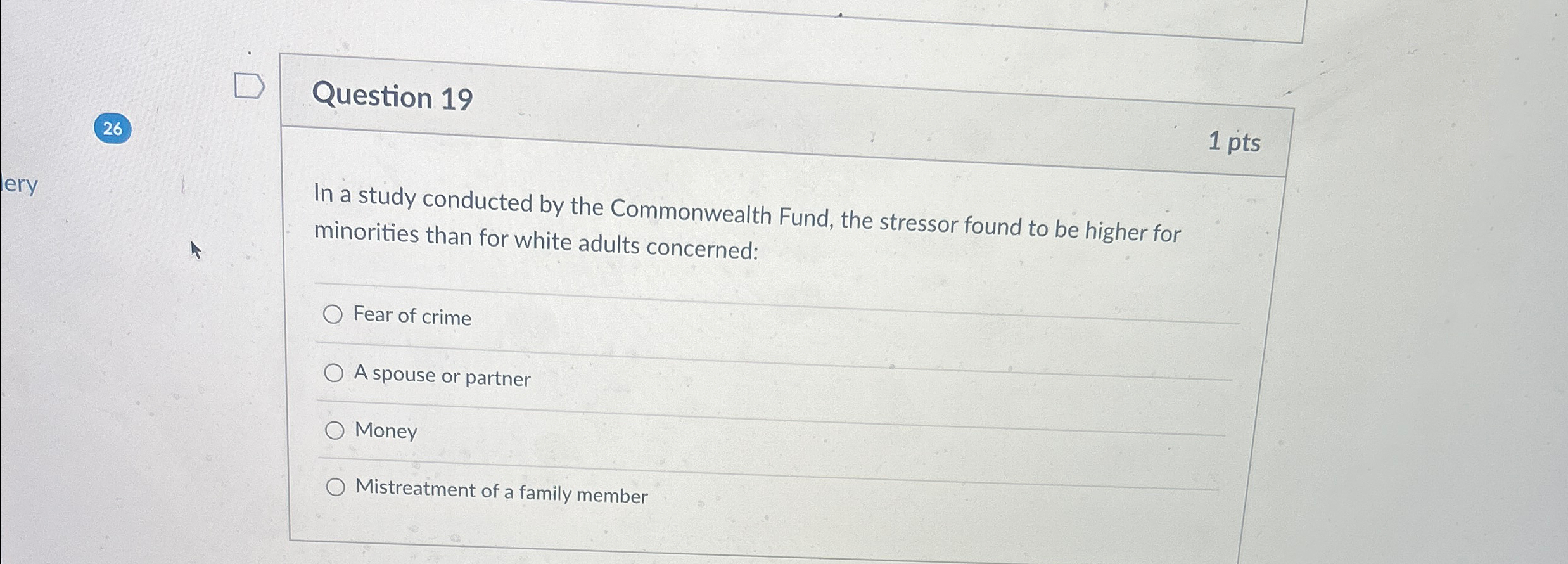 Solved Question 191 ﻿ptsIn a study conducted by the | Chegg.com