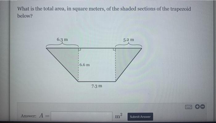 Solved What is the total area, in square meters, of the | Chegg.com