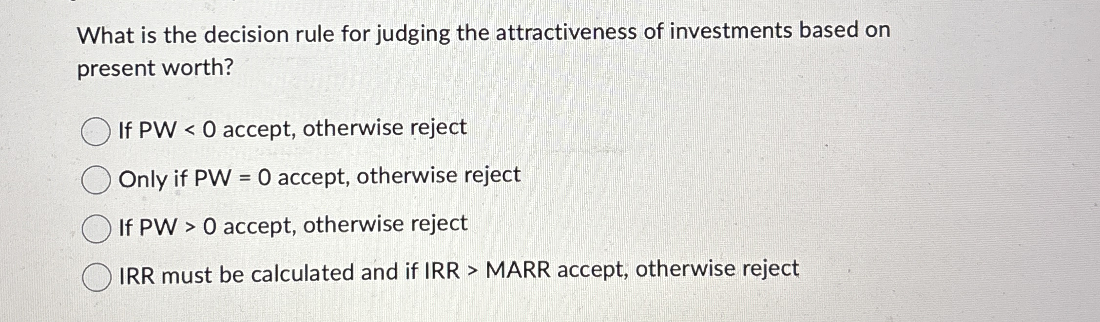 Solved What is the decision rule for judging the | Chegg.com